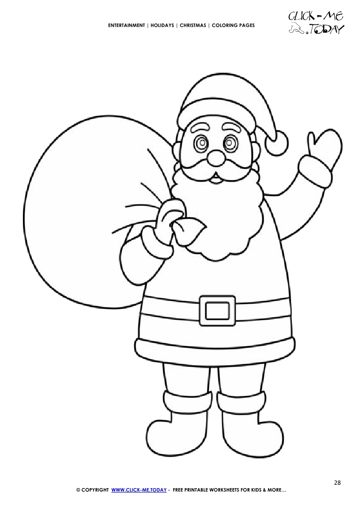Free Santa Claus Coloring page - Santa Claus 28